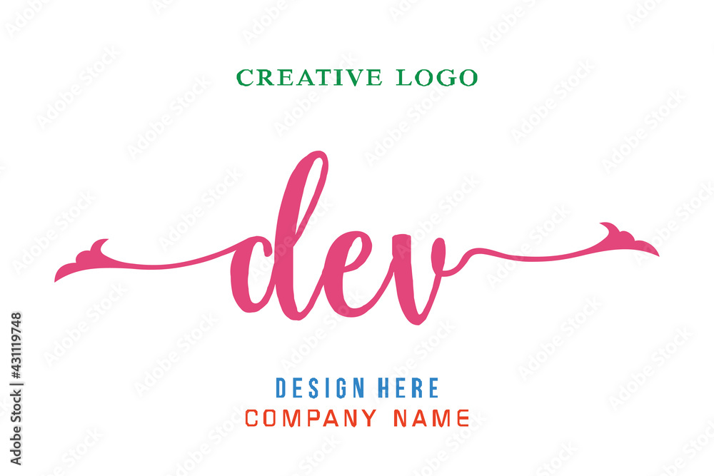 DEV lettering logo is simple, easy to understand and authoritative ...