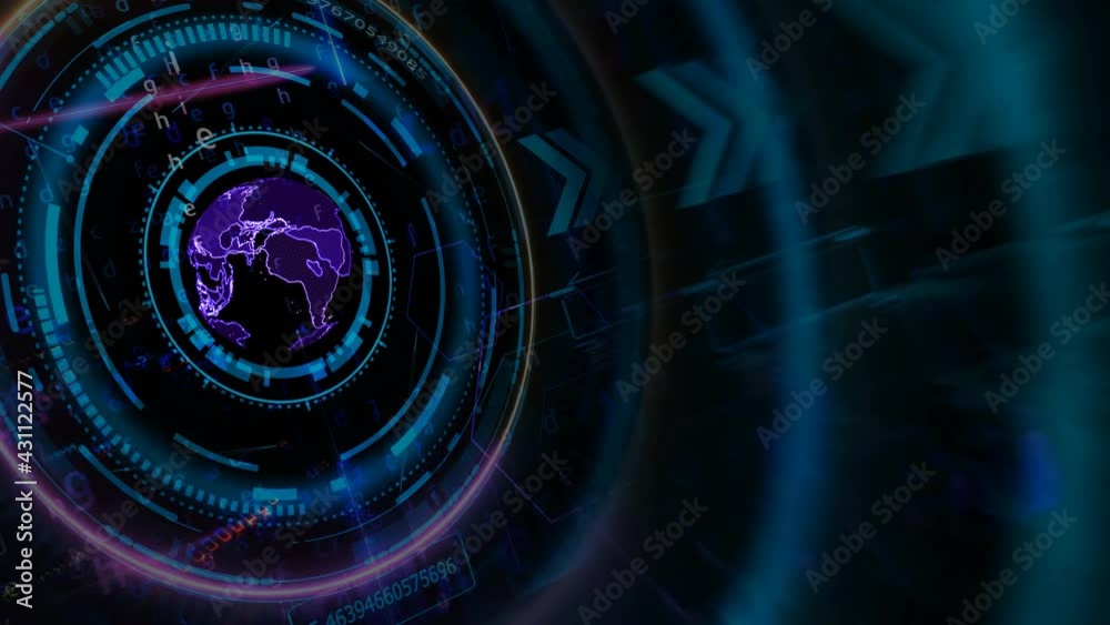 Quantum computer futuristic technology digital with digital earth ...