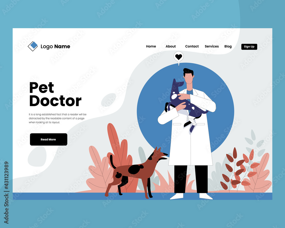 Pet doctor with dog vector illustration concept, Pet doctor with dog ...