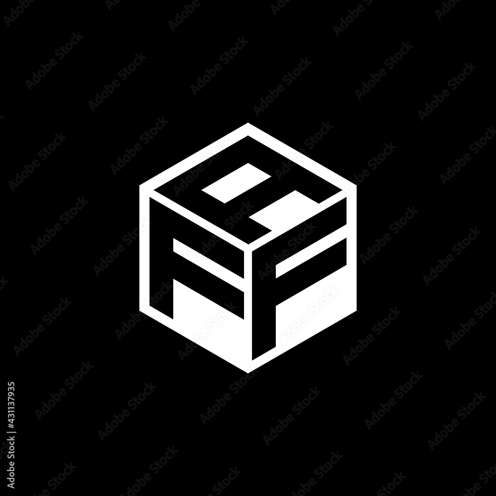 FFA letter logo design with black background in illustrator, vector ...