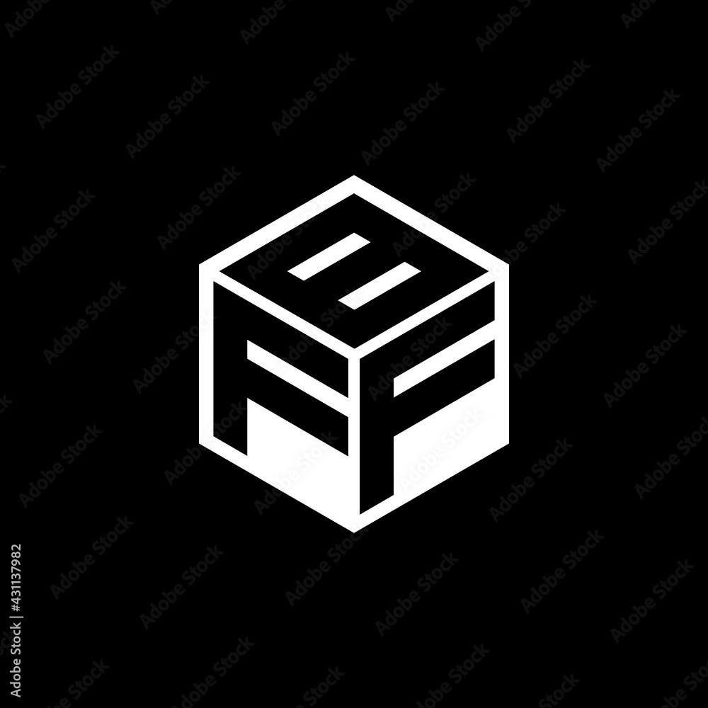FFB letter logo design with black background in illustrator, vector ...