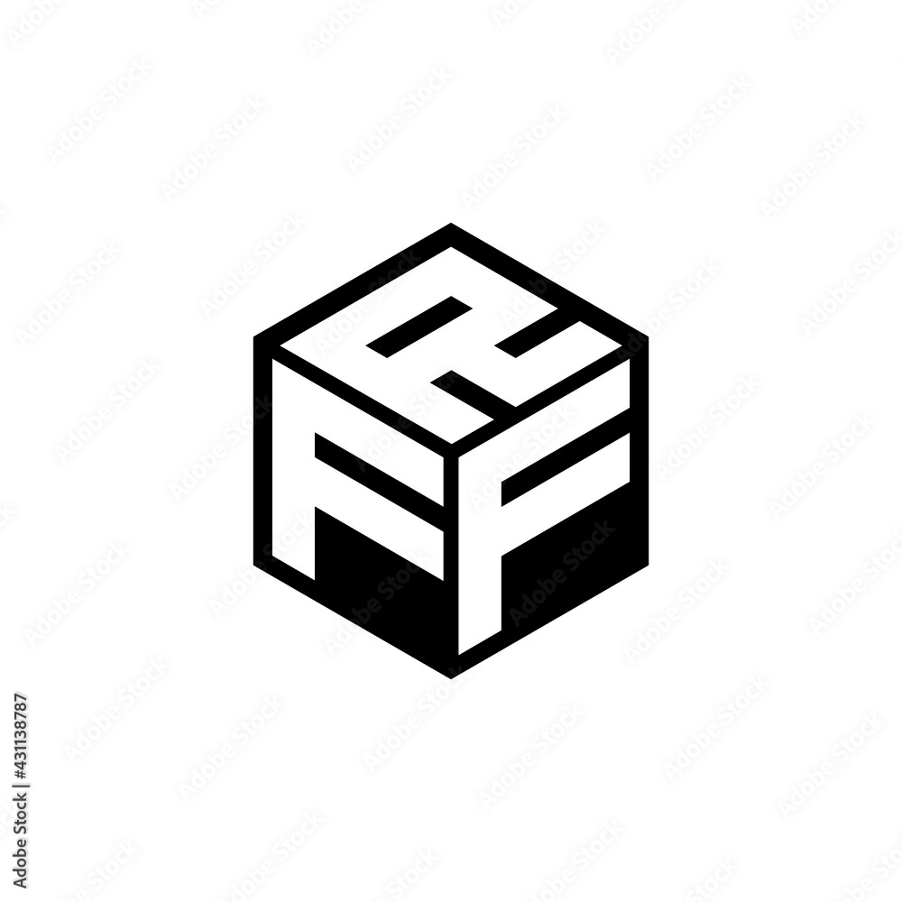 Vecteur Stock FFR letter logo design with white background in ...