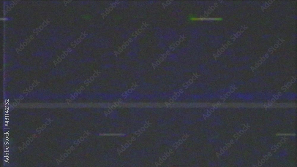 Old 90s TV Overlay of Scan Lines VHS effect. Screen noise interference ...
