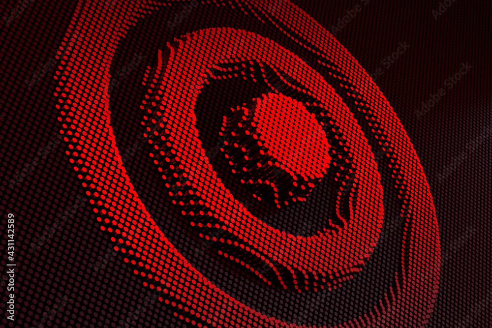 Pixel Art Target. 3d Rendering Stock Illustration | Adobe Stock