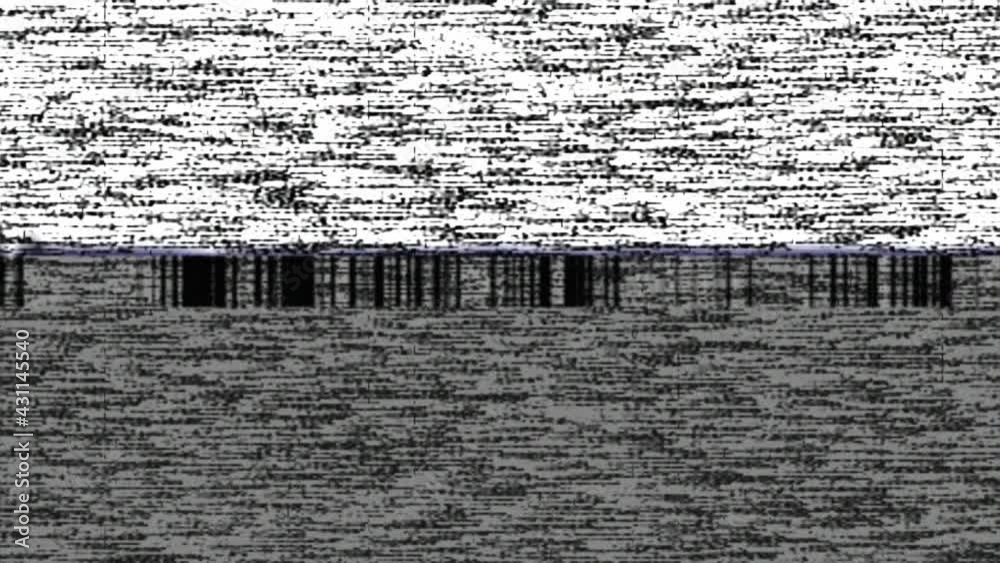 Analog glitchy bad VHS tape tracking. A glitch loop depicting technical ...