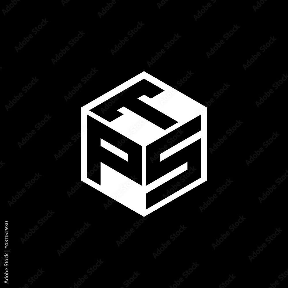 PST letter logo design with black background in illustrator, vector ...