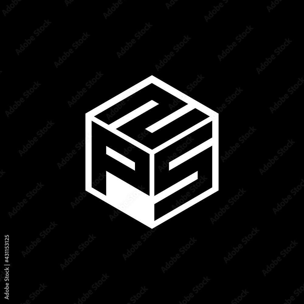 PSZ letter logo design with black background in illustrator, vector ...
