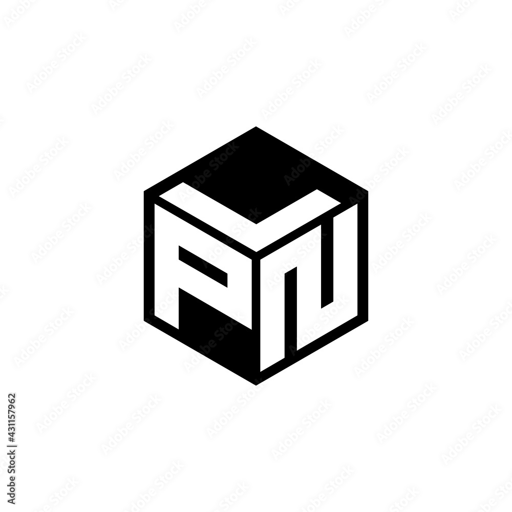 PNL letter logo design with white background in illustrator, vector ...