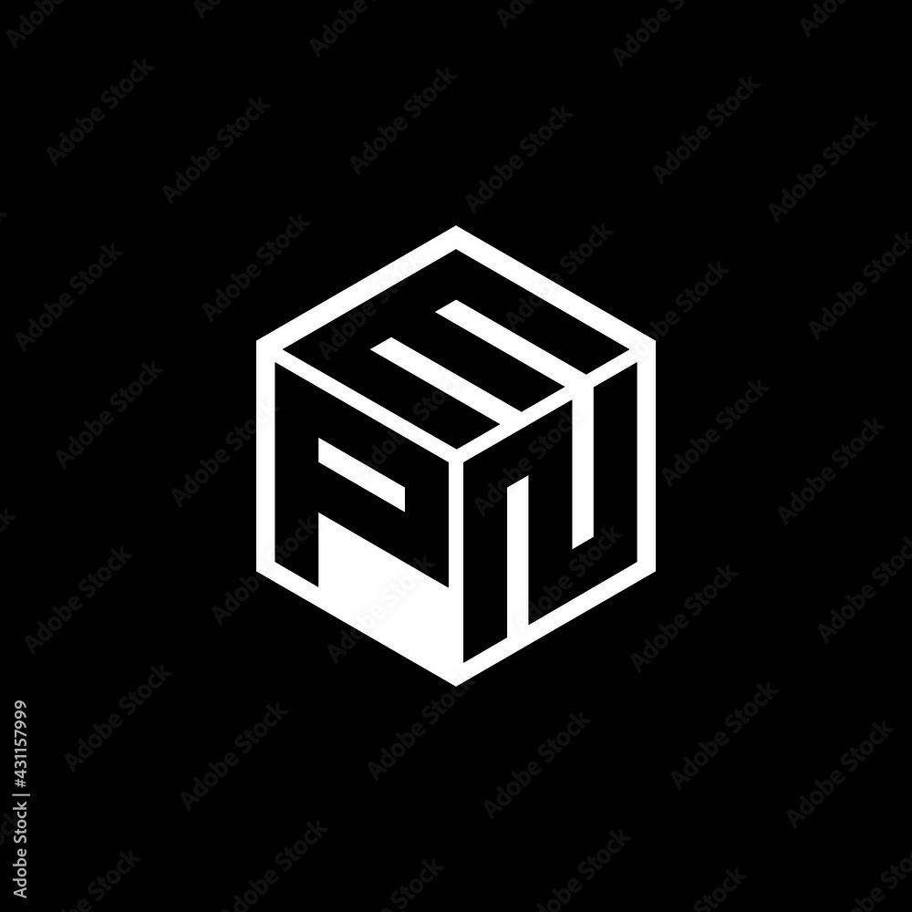PNM letter logo design with black background in illustrator, vector ...