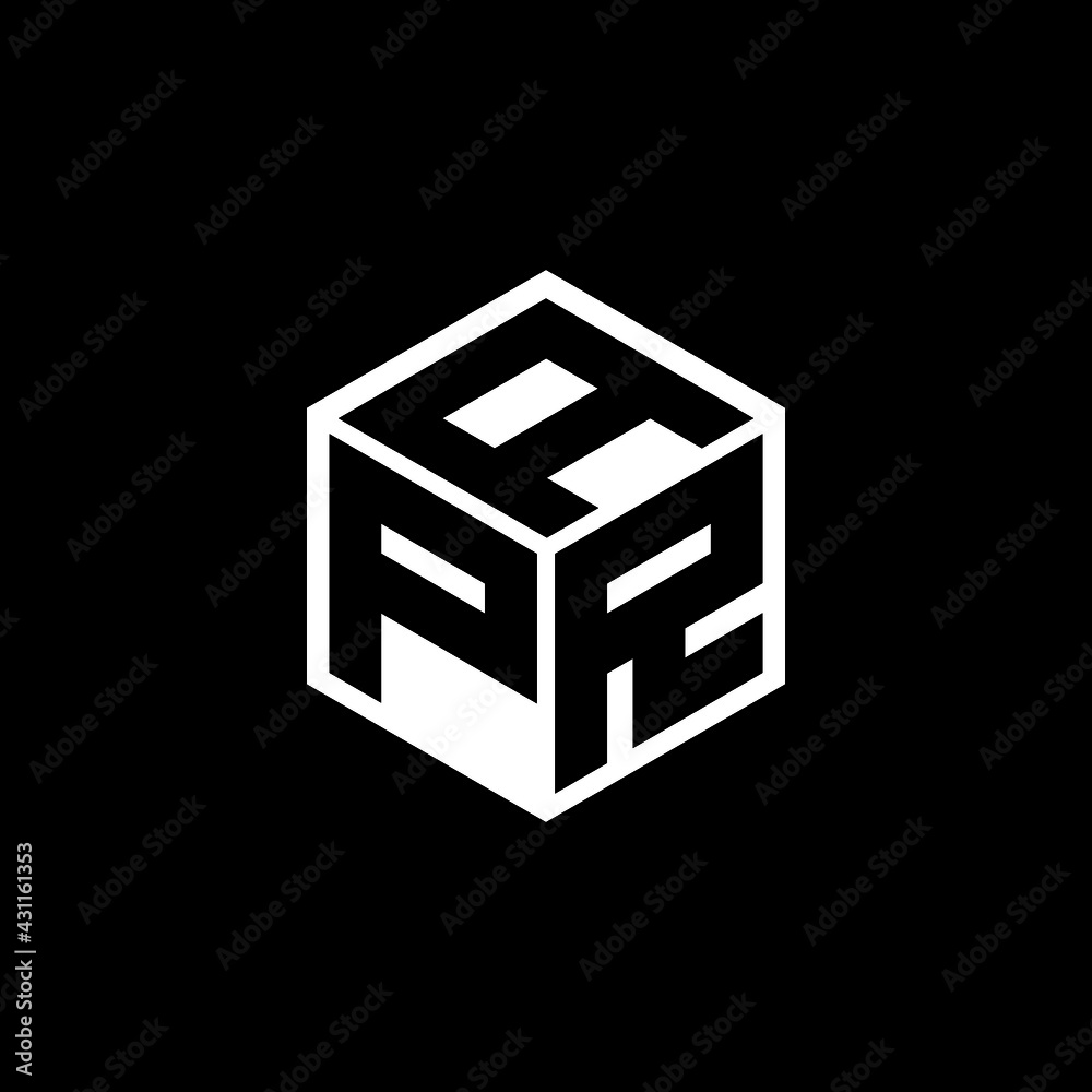 PRA letter logo design with black background in illustrator, vector ...