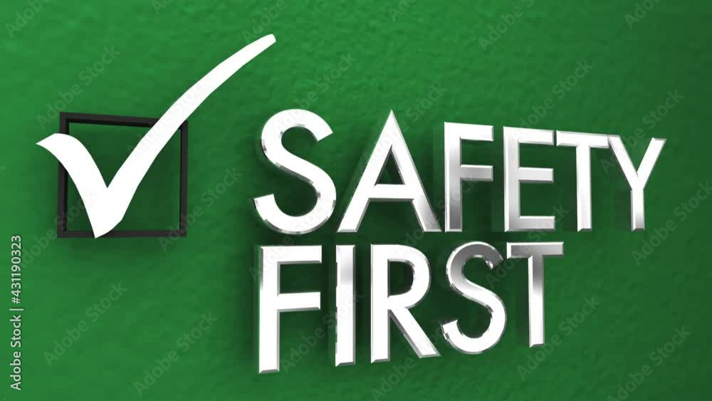 Safety First Top Priority 1st Important Caution Prevent Injury Words 3d Animation Stock ビデオ ...