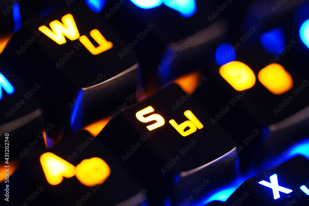 Keyboard buttons. Panel keys. Letters. Computer techologies. Digital ...