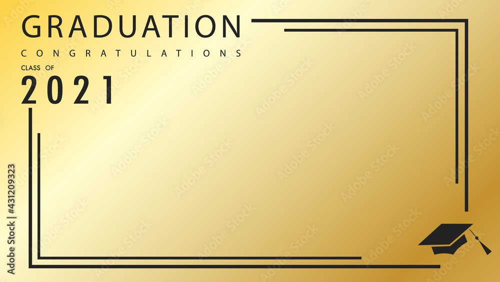 Frame Congratulations graduate with Graduate 2021 with Graduation cap ...
