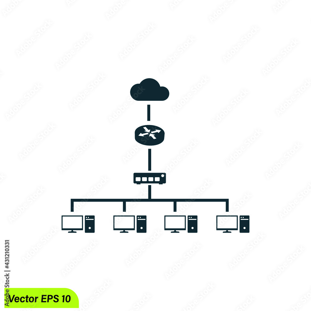 network topology simple design element Stock Vector | Adobe Stock