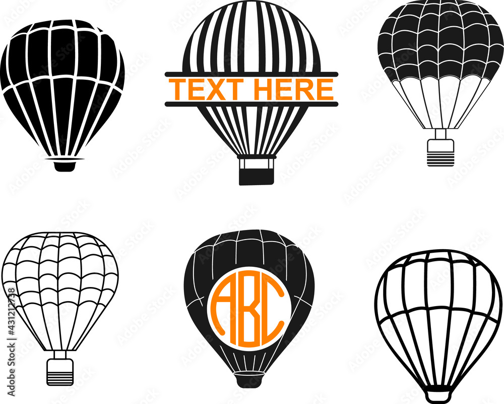 Air balun Vector, air balun icon ,air balun symbol Set of icons with a ...