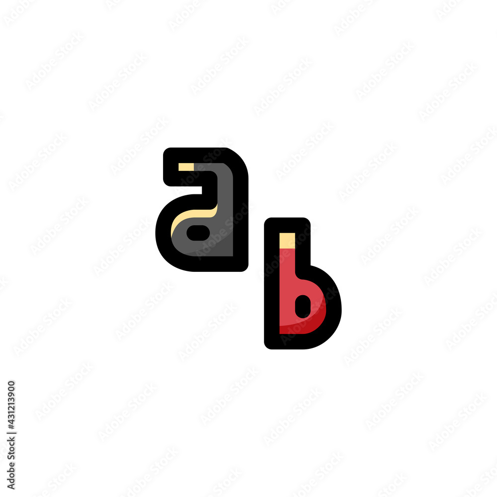 Subscript User Interface Outline Icon Logo Vector Illustration. Stock ...