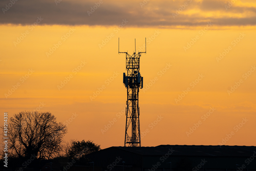5G controversial radio mobile telephone broadcast transmitter mast ...