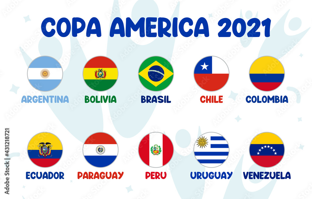 Copa America 2021 final stage team football tournament in South America ...