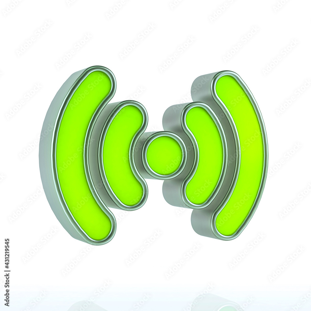 Green bluetooth Button or Media control symbols on white background ...