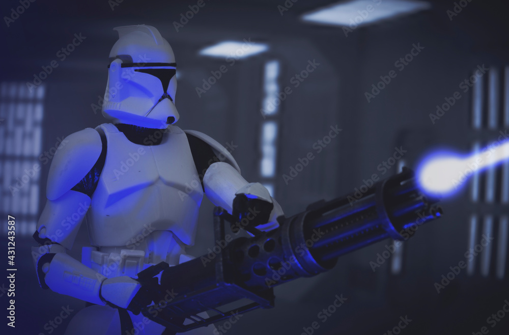 NEW YORK USA, MAY 1 2021: Scene from Star Wars The Clone Wars - Clone ...