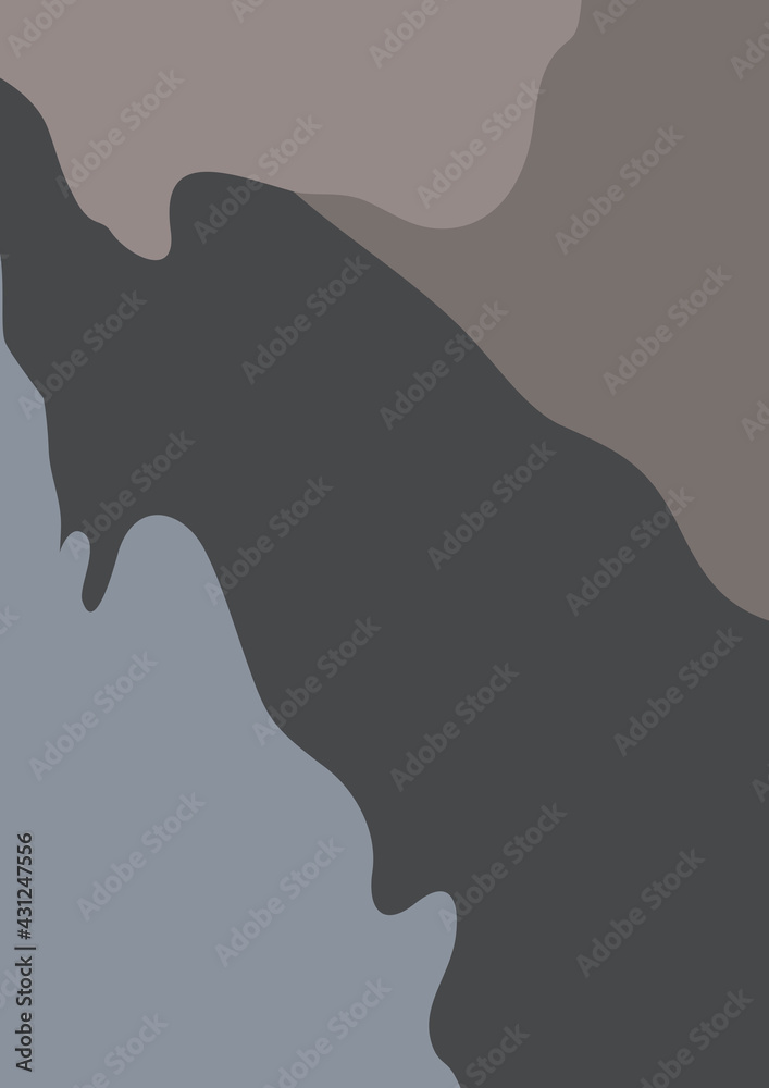 Modern abstract vertical (A0) color background with organic shapes in a ...