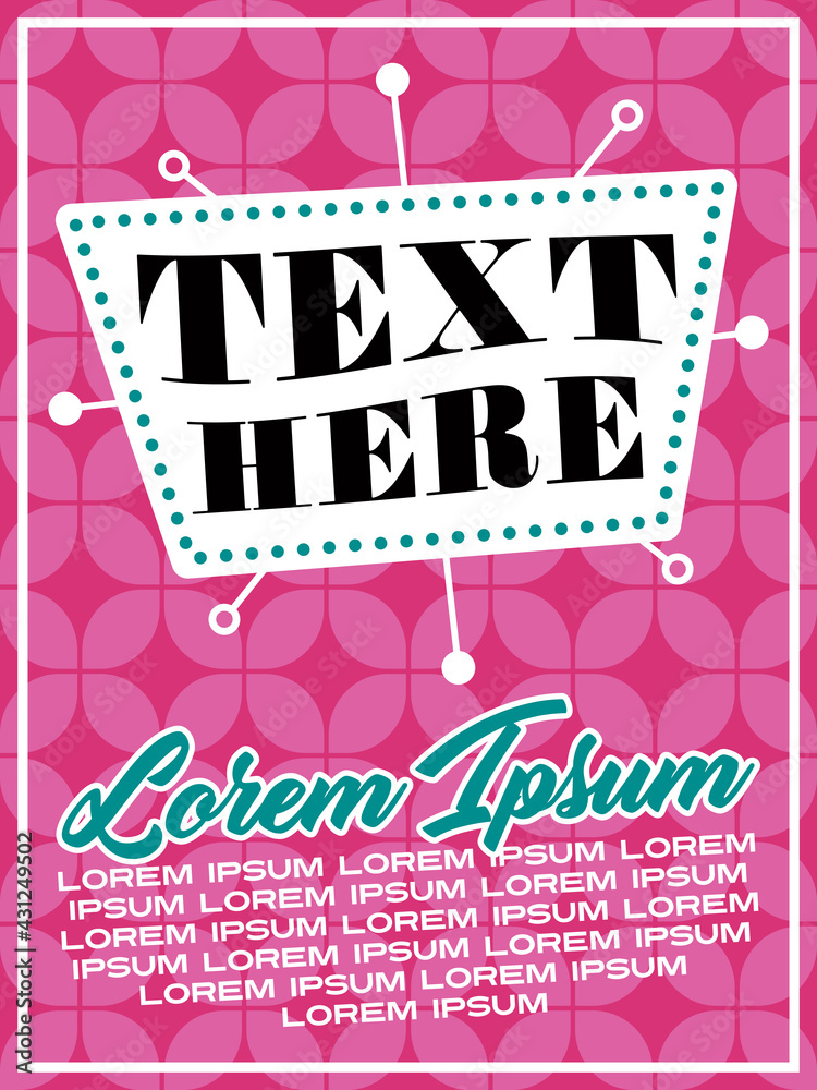 Vetor de Retro 60s Poster Template | 1960s Mod Design | Swinging ...