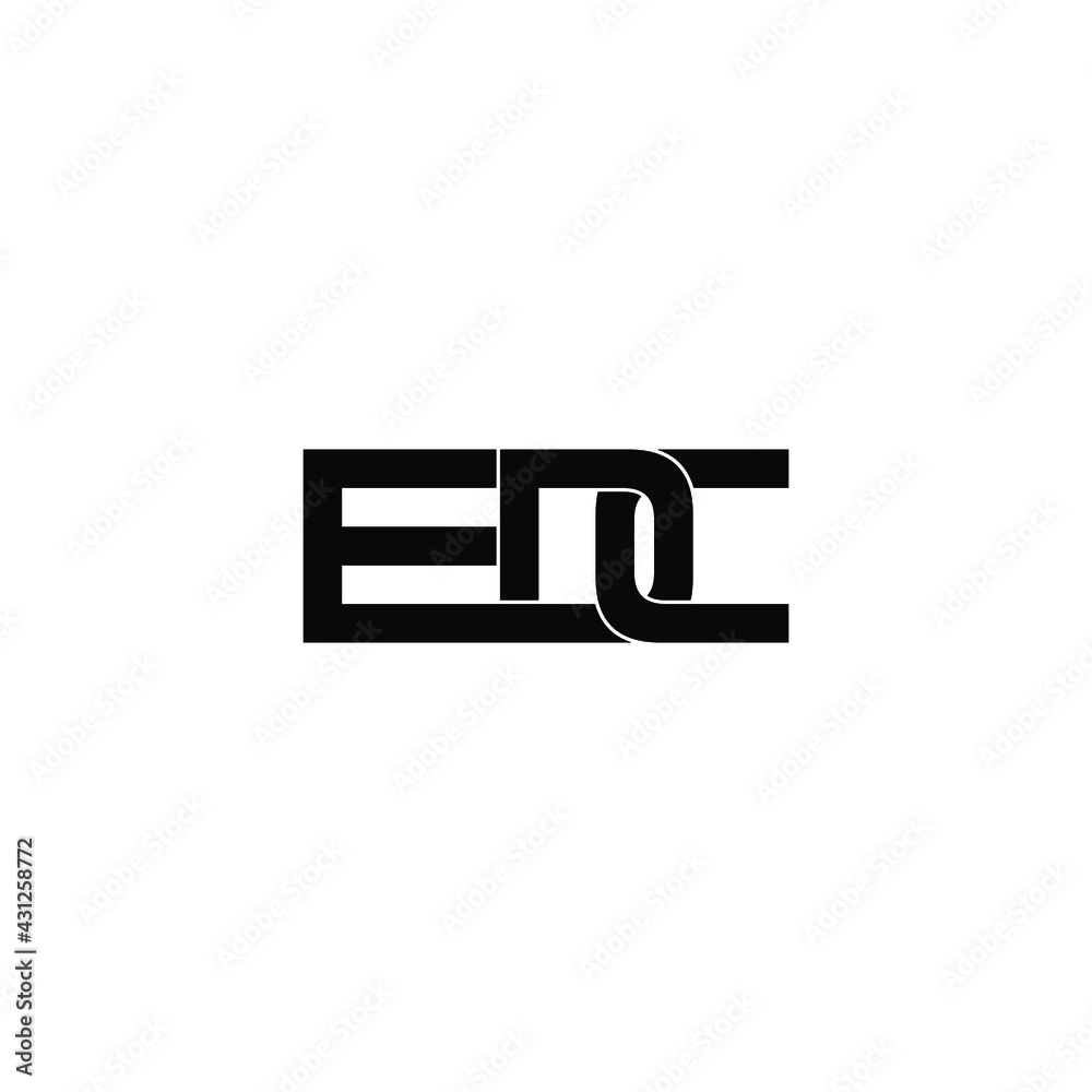 edc letter original monogram logo design Stock Vector | Adobe Stock