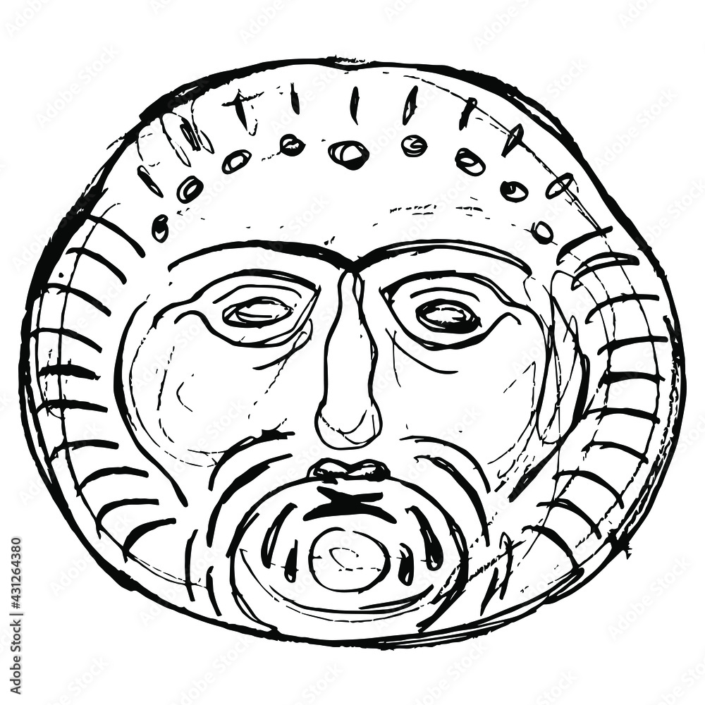 Celtic Sun With Face