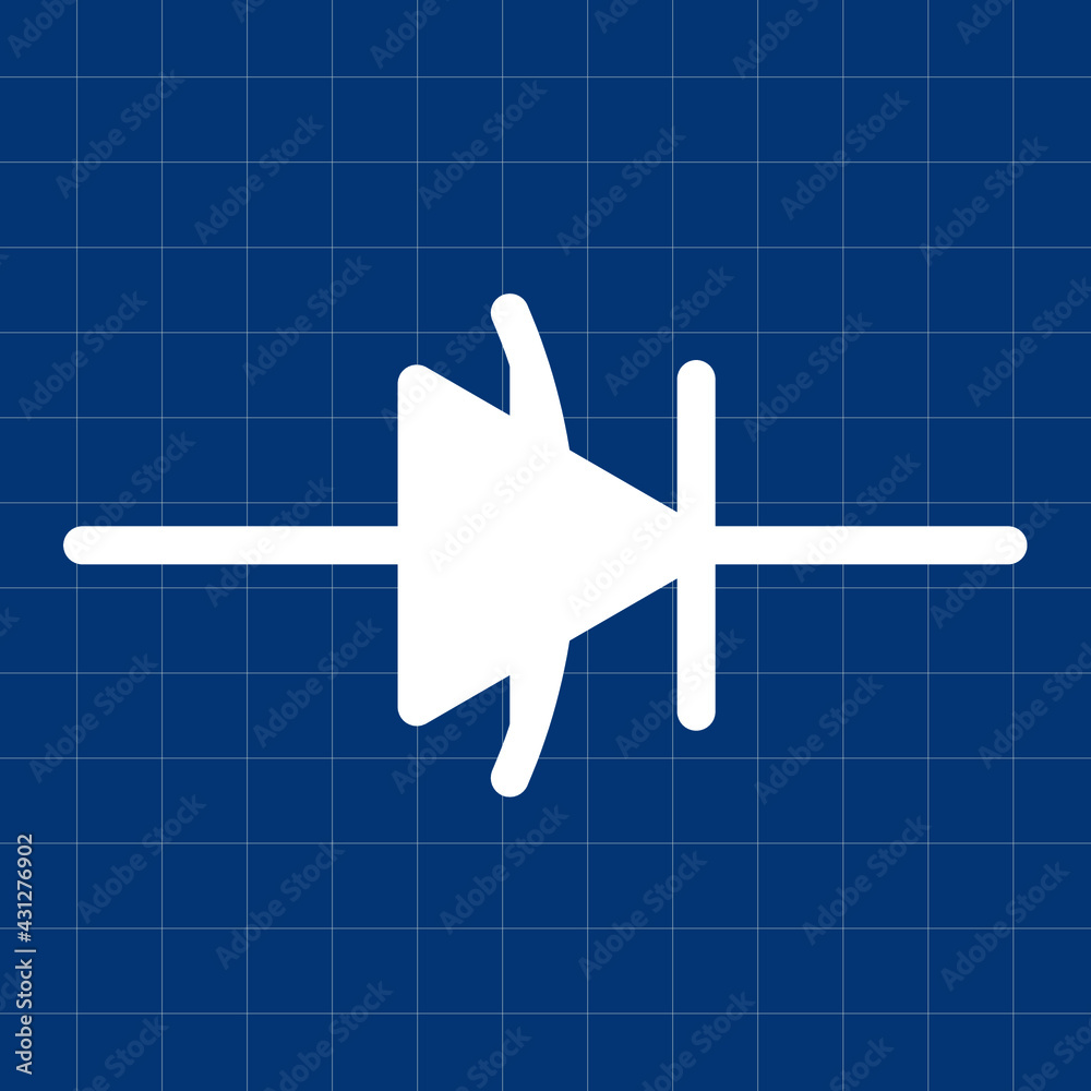 Vector illustration symbol Variable Voltage Diode, Generic Symbol Stock ...