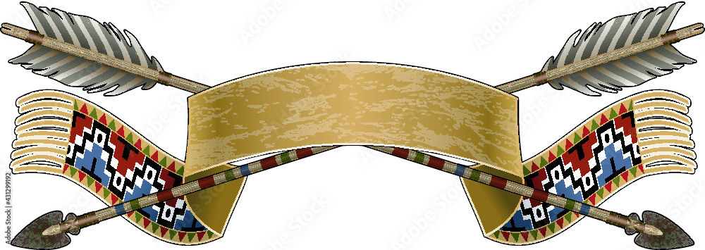native american indian background banner with arrows Stock Vector ...