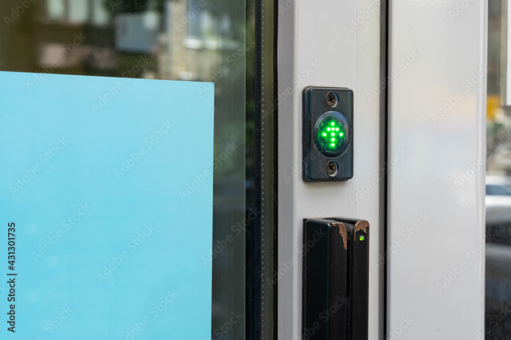 Magnetic Card Access Control System with green arrow indicator on the ...