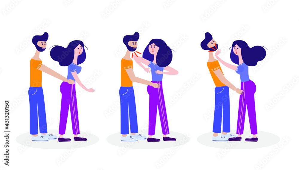 Self-defense. Self-defense technique for a woman. Lesson for girls. How ...