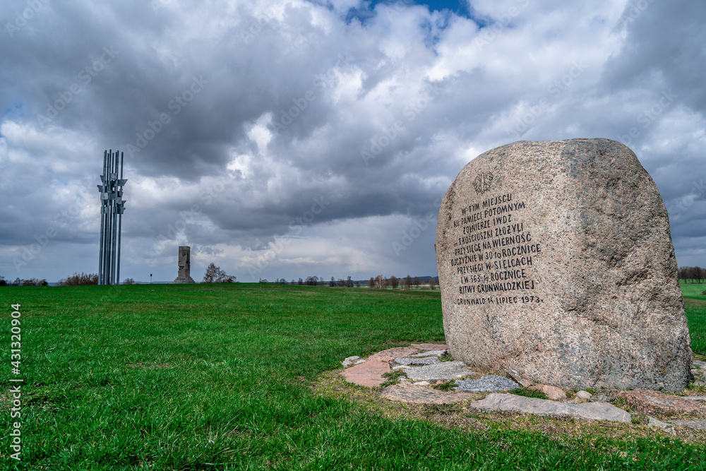 Battle of Grunwald. Battlefield and Monument Stock Photo | Adobe Stock