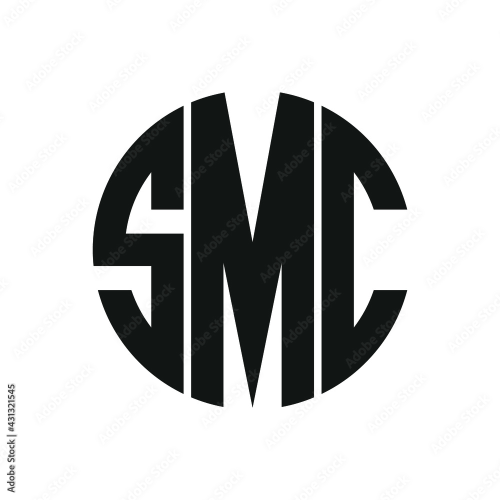 SMC letter logo design, emblem, monogram Stock Vector | Adobe Stock