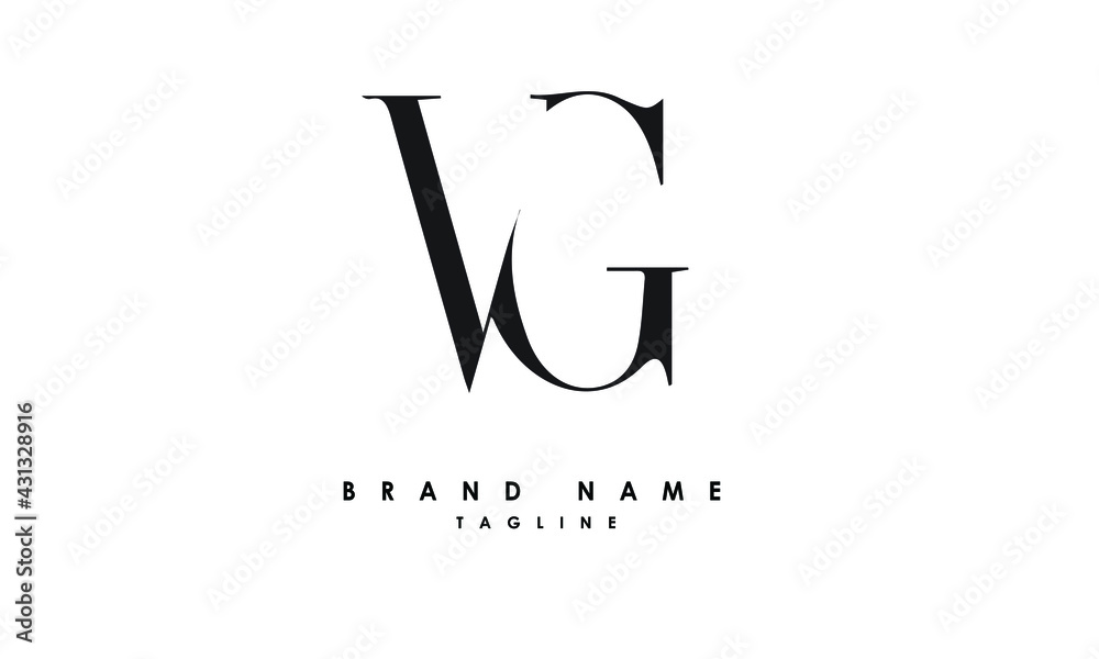 Alphabet letters Initials Monogram logo VG, GV, V and G Stock Vector ...