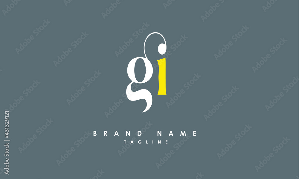 Alphabet letters Initials Monogram logo GI, IG, G and I Stock Vector ...