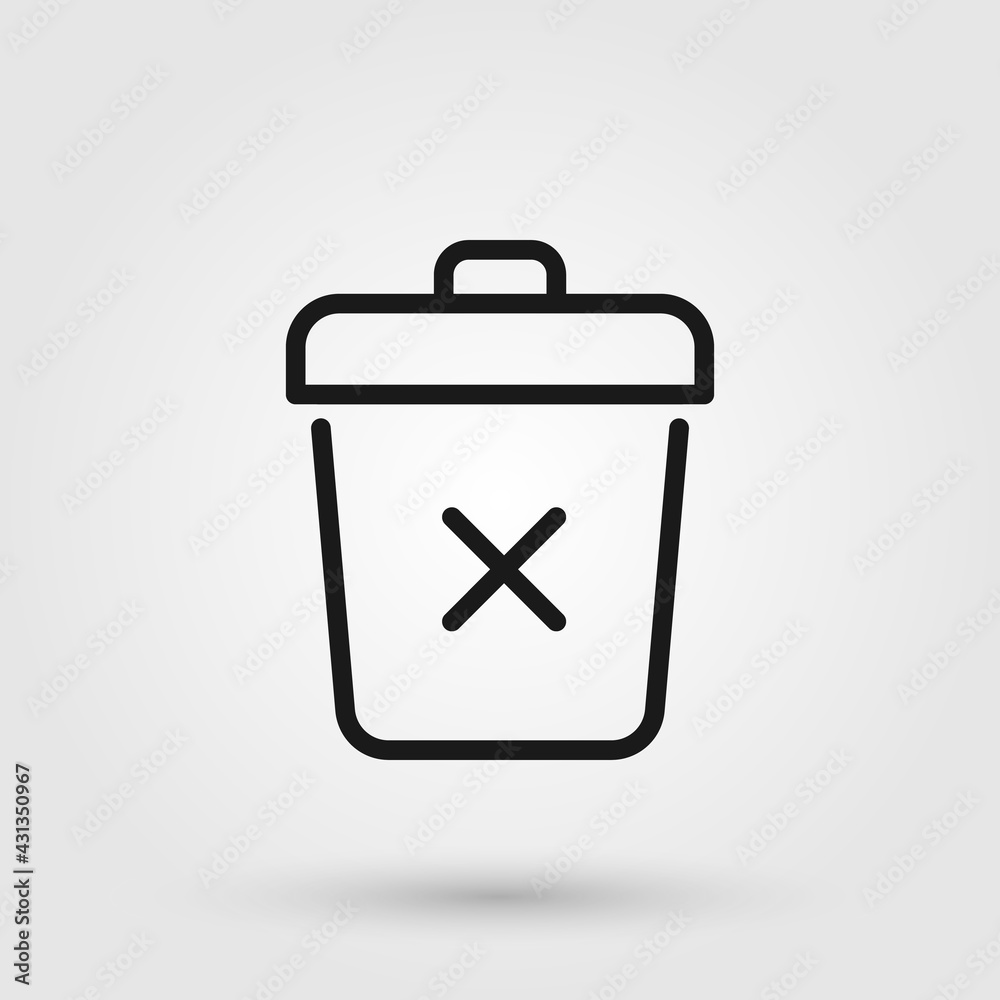 Dust bin, trash can icon. Remove or delete symbol for web and mobile ...