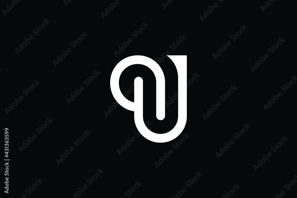 QU logo letter design on luxury background. UQ logo monogram initials ...