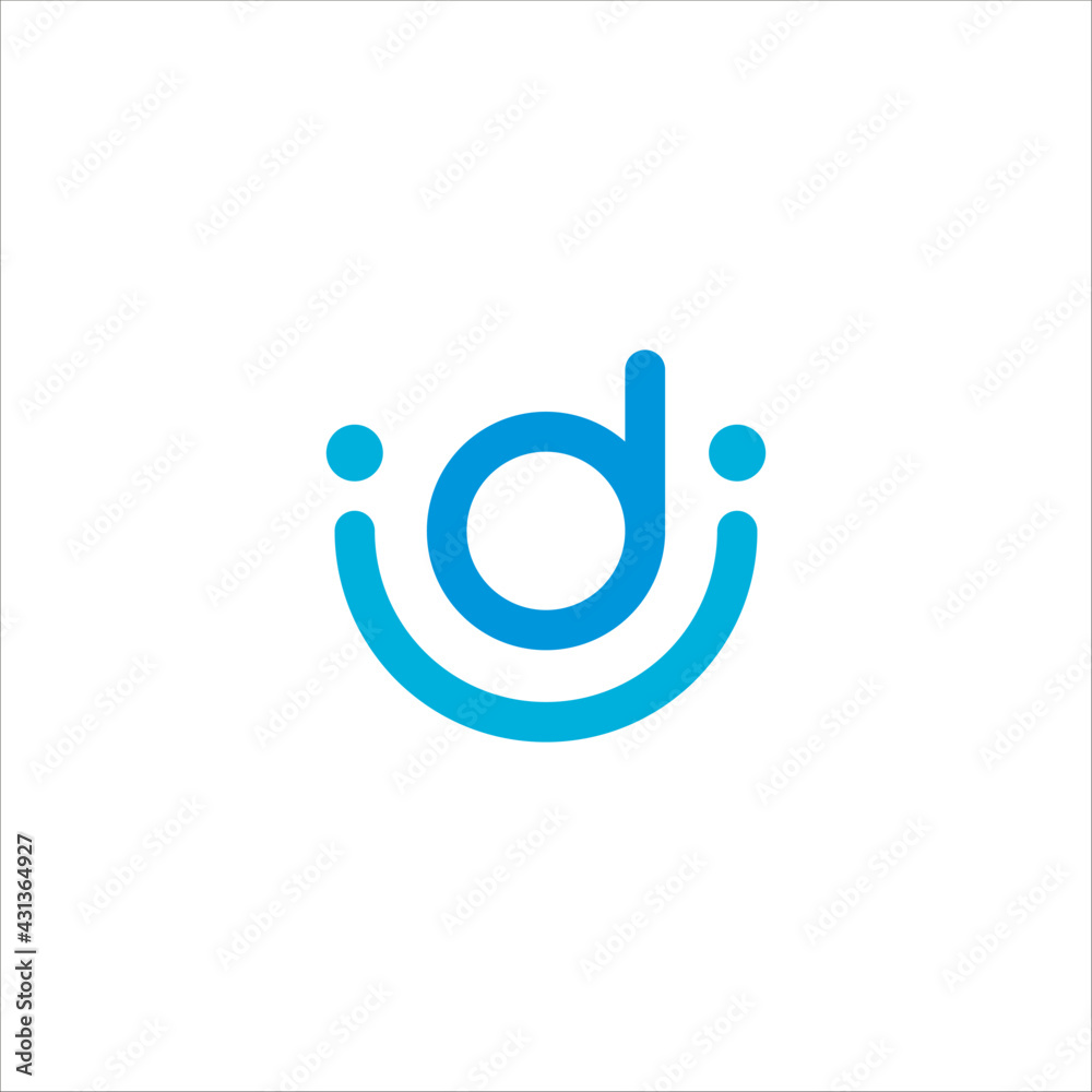 letter D smile logo design vector Stock Vector | Adobe Stock