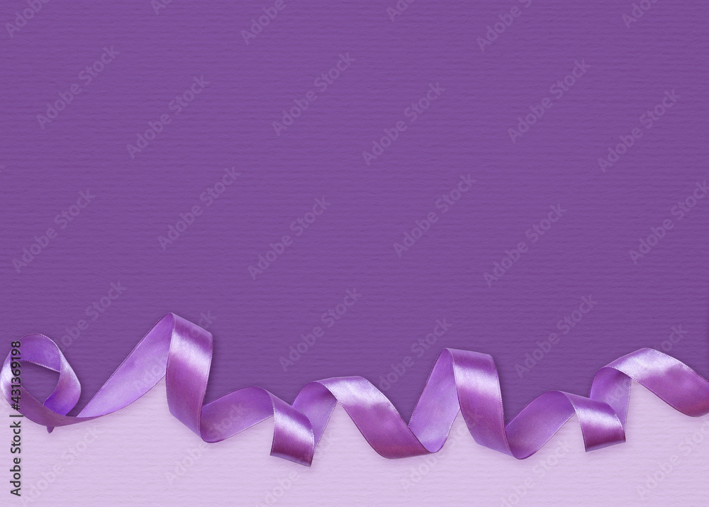 Purple textured papers with satin ribbon Stock Photo | Adobe Stock