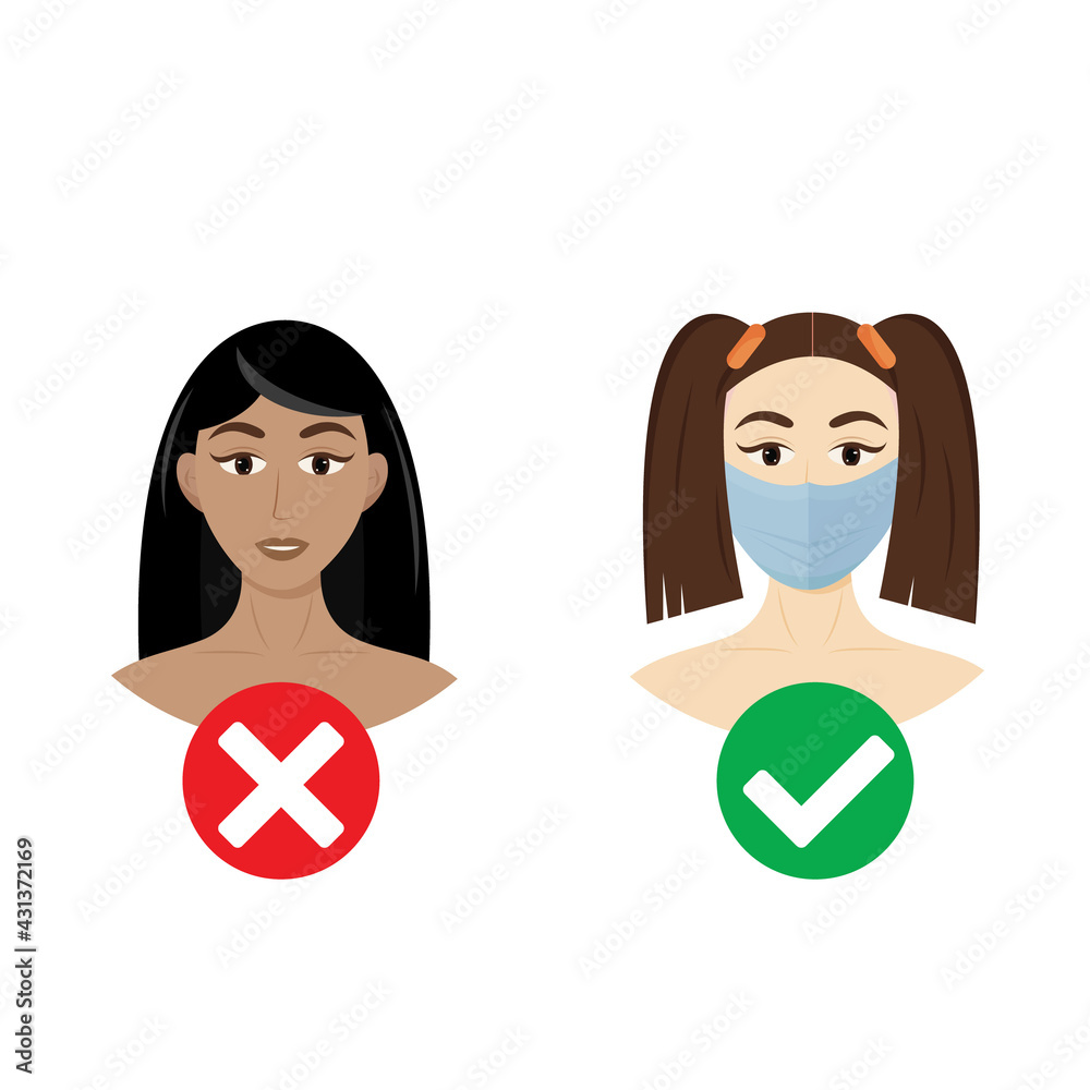 Sign: You are not allowed to enter without a mask. Warning about ...