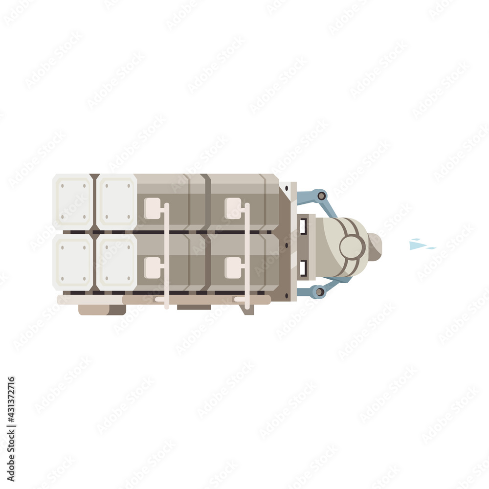Cartoon Space Station Module Stock Vector | Adobe Stock
