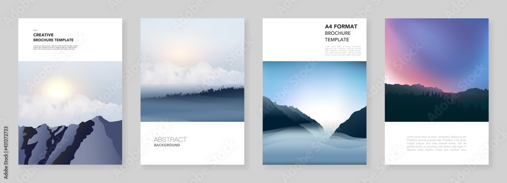 Vecteur Stock A4 brochure layout of covers templates for flyer leaflet ...