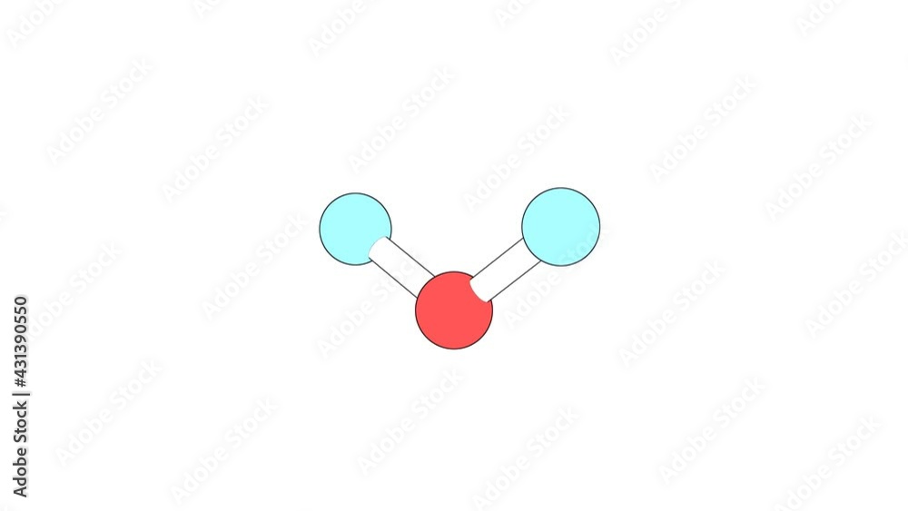 360º realistic 3D view of Oxygen Difluoride as a seamless loop over a ...