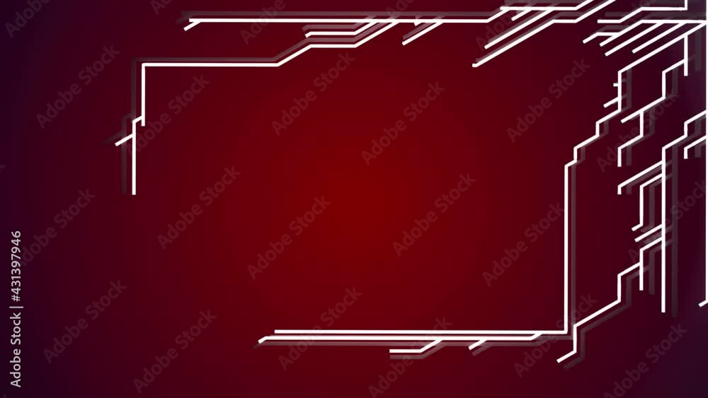 4k abstract white wireframe on dark red bg. Ai growing geometric ...
