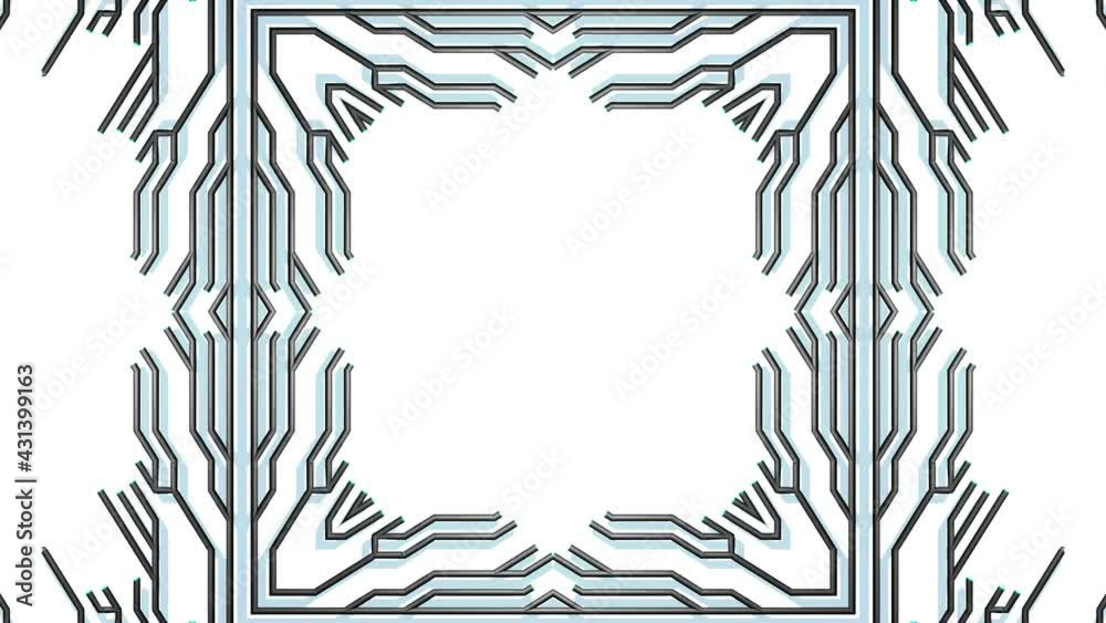 Video Stock 4k abstract black wireframe on white bg. Ai growing ...