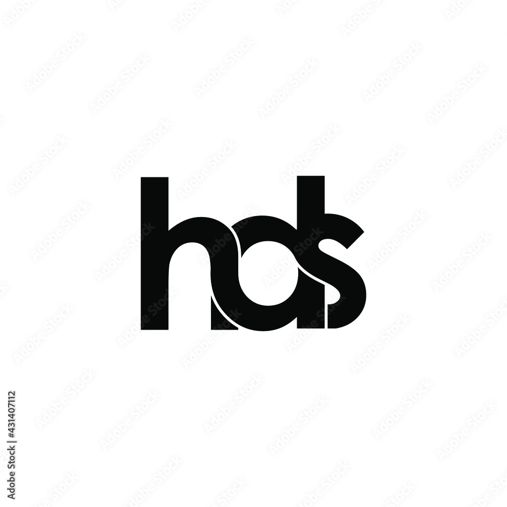 hds letter original monogram logo design Stock Vector | Adobe Stock