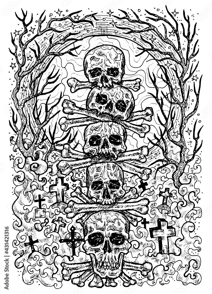 Gothic Cemetery Tattoo