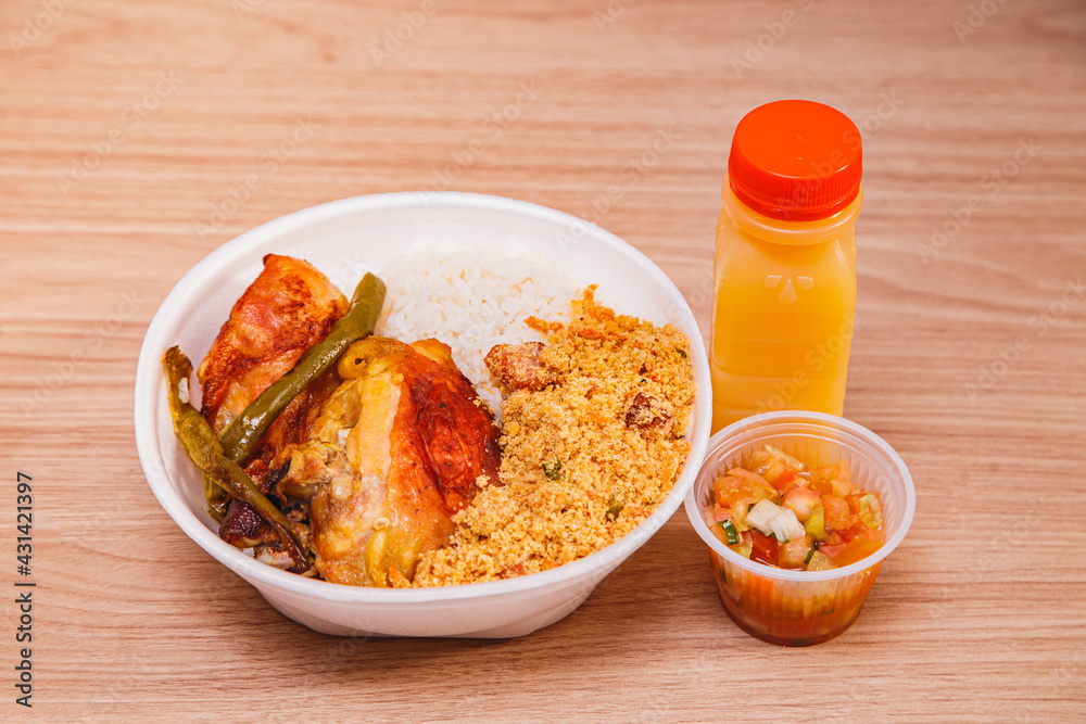 Delicious lunch box or round lunch box, round lunch box, served with ...