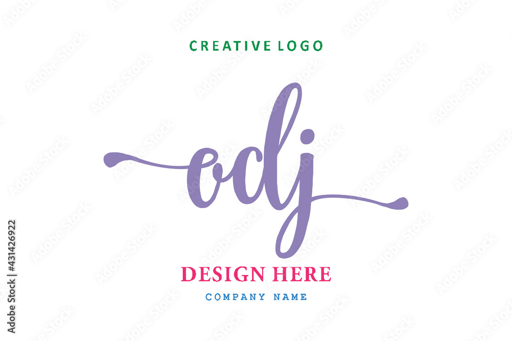 ODJ lettering logo is simple, easy to understand and authoritative ...
